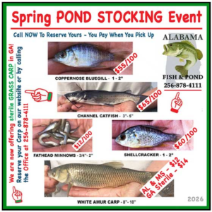 ORDERING – ALABAMA FISH AND POND